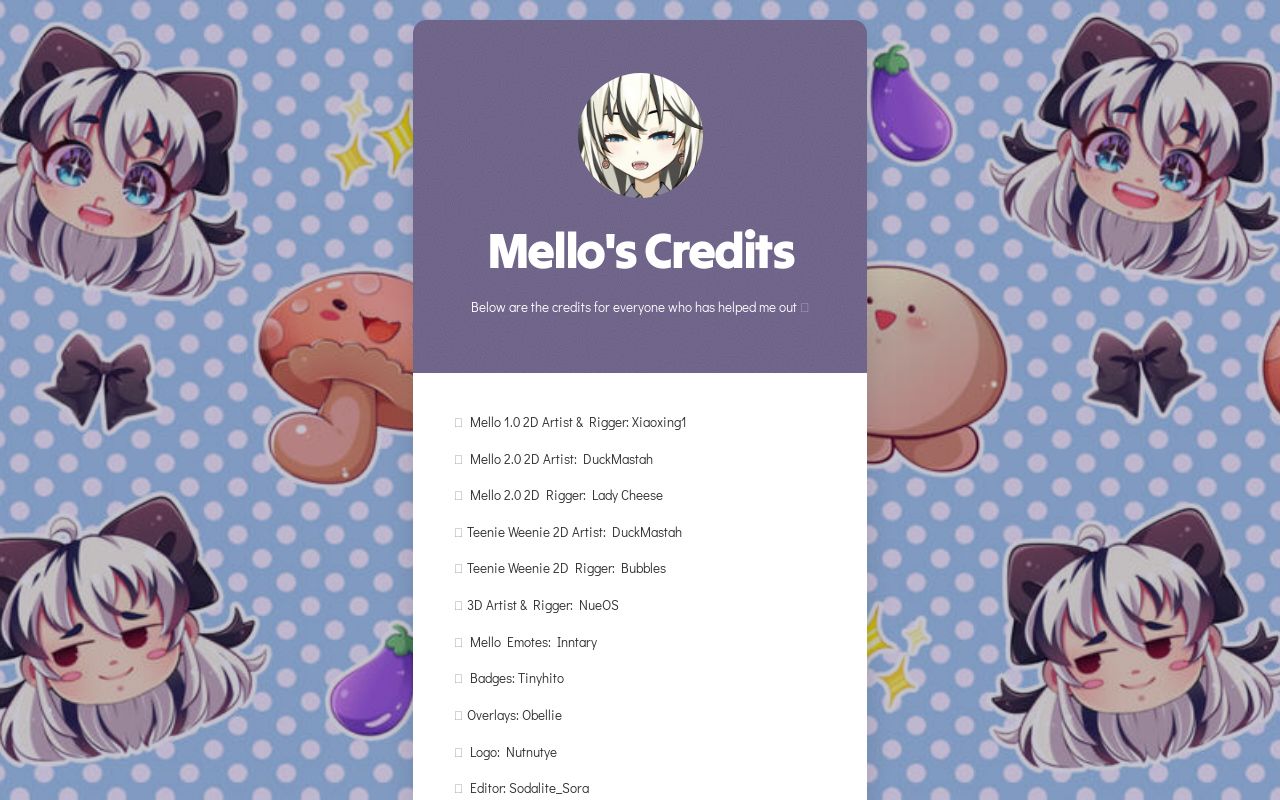 Mello's Credits